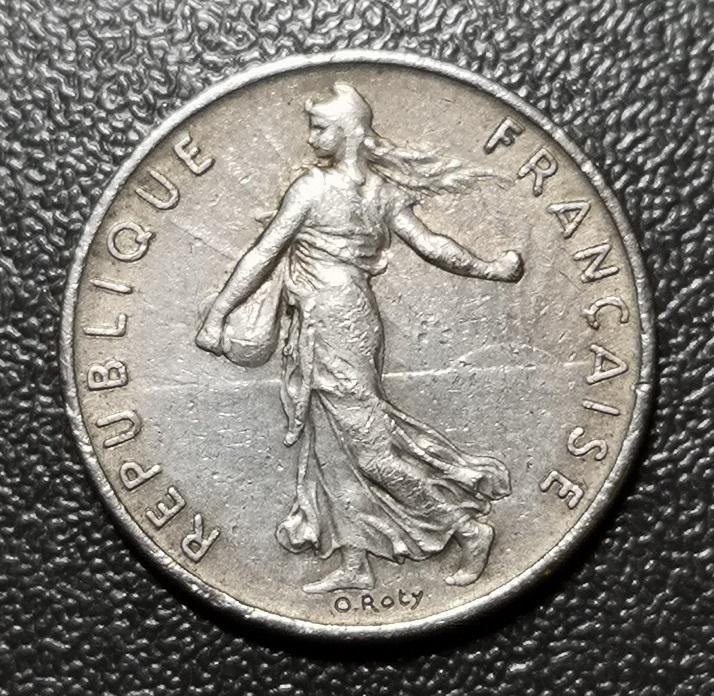 ½ franc Semeuse O.Roty nickel 1975 Dauphin. - Achat Or en Belgique
